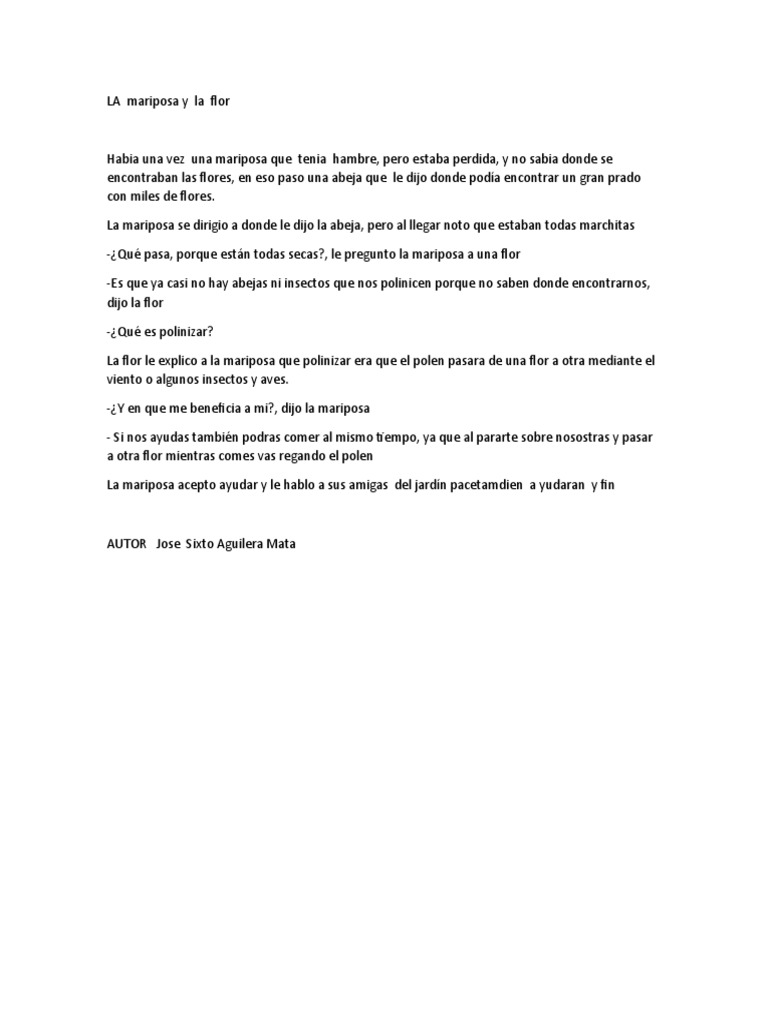 LA Mariposa y La Flor | PDF