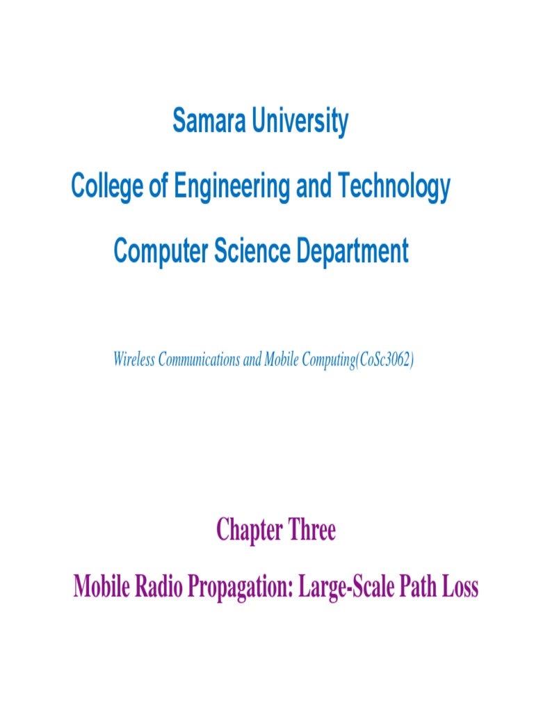 03 Large Sclae Path Loss | PDF | Radio Propagation | Radio