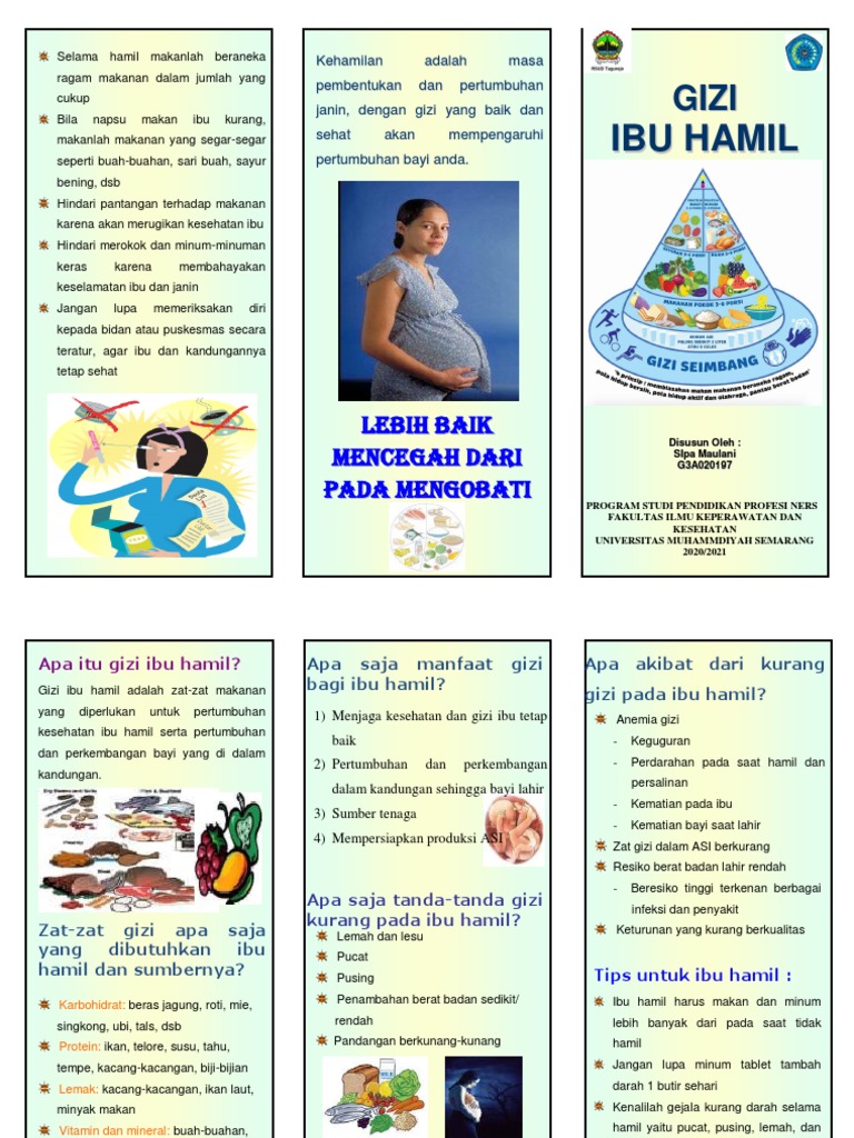 Leaflet Gizi Ibu Hamil | PDF