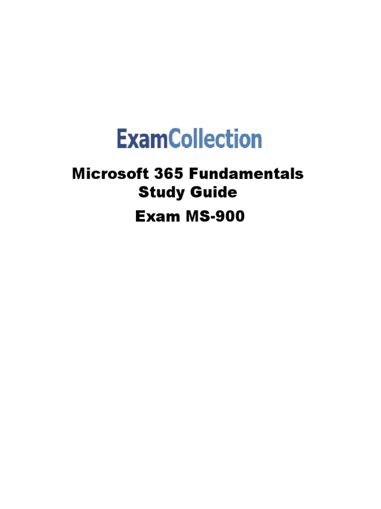 Microsoft 365 Fundamentals Study Guide Exam MS-900 | PDF | Virtual ...
