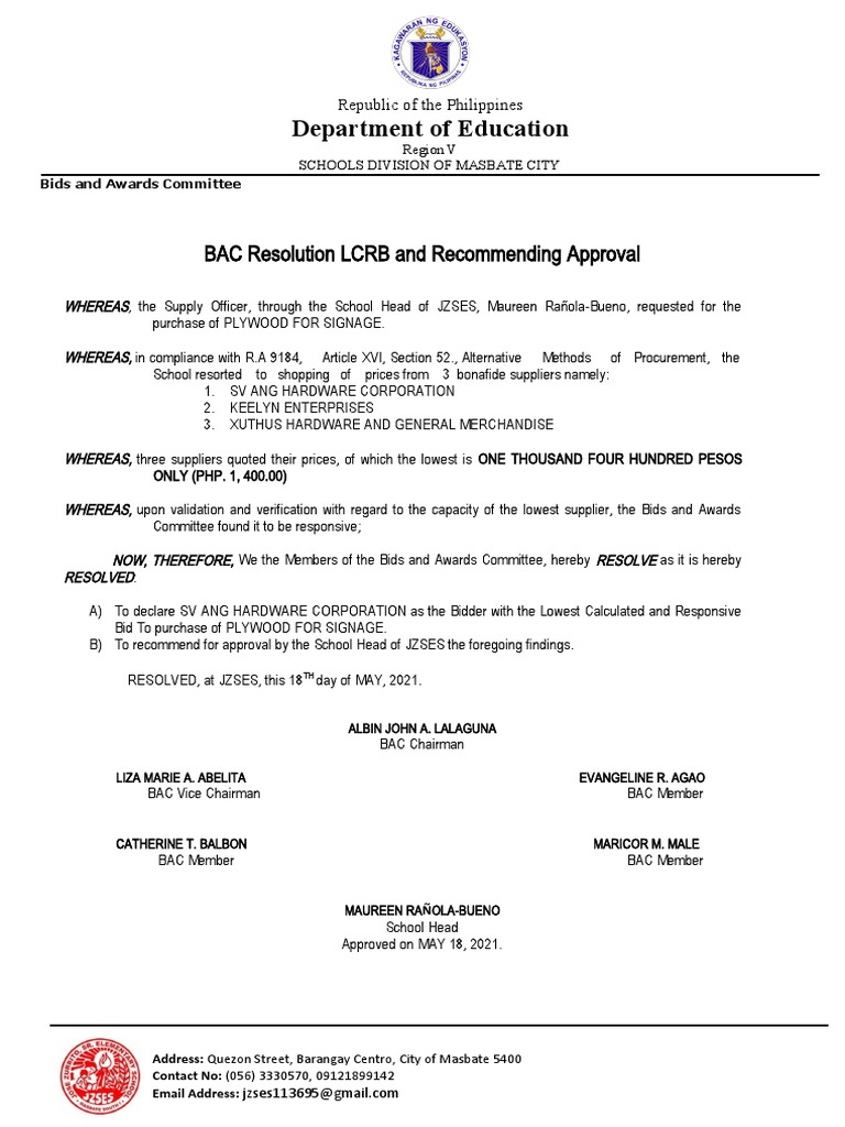 Bac Resolution - Docx Signage | PDF | Supply Chain Management | Economies