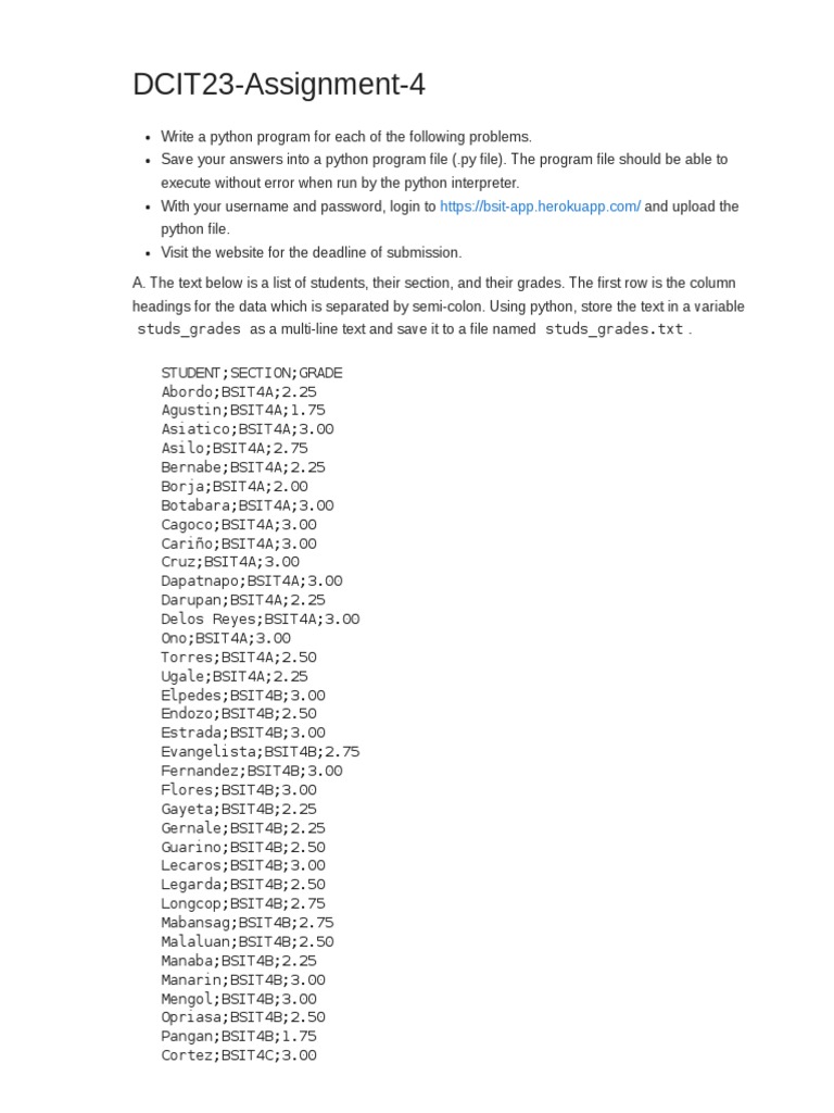 DCIT23 Assignment 4 | Download Free PDF | Computer Science | Computer Data