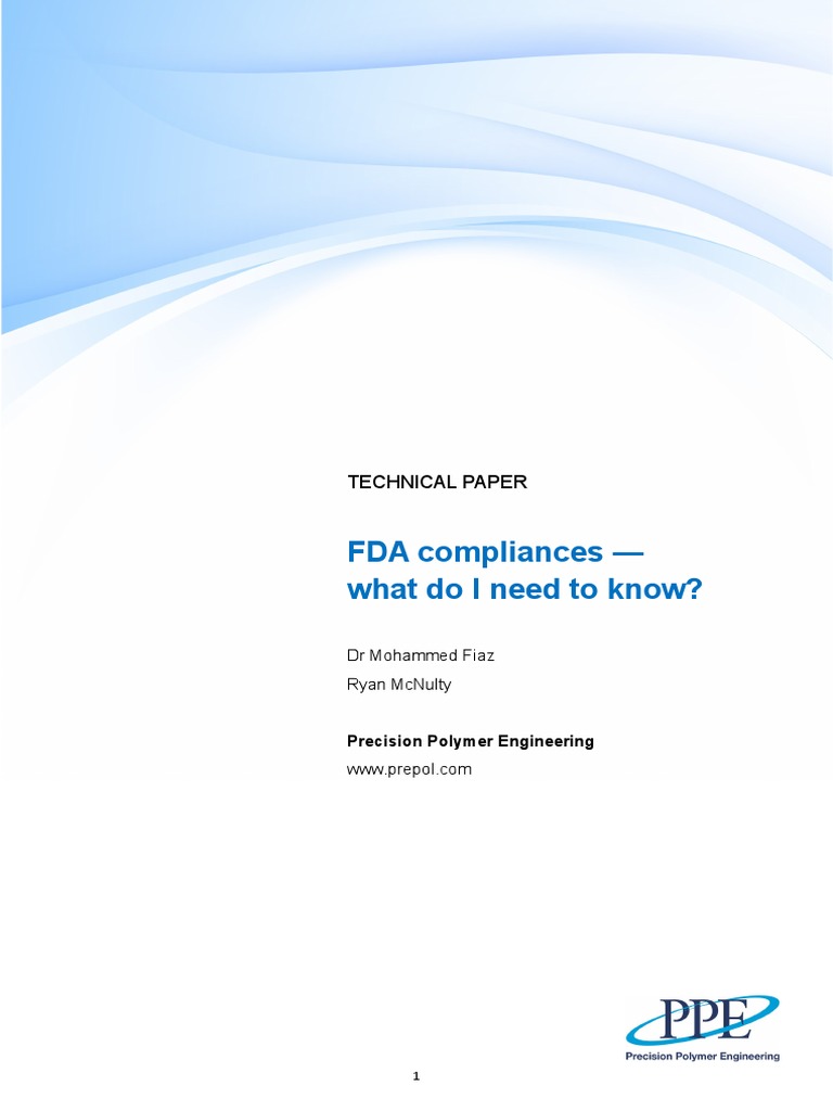 FDA Compliances - What Do I Need To Know?: Technical Paper | PDF | Food ...