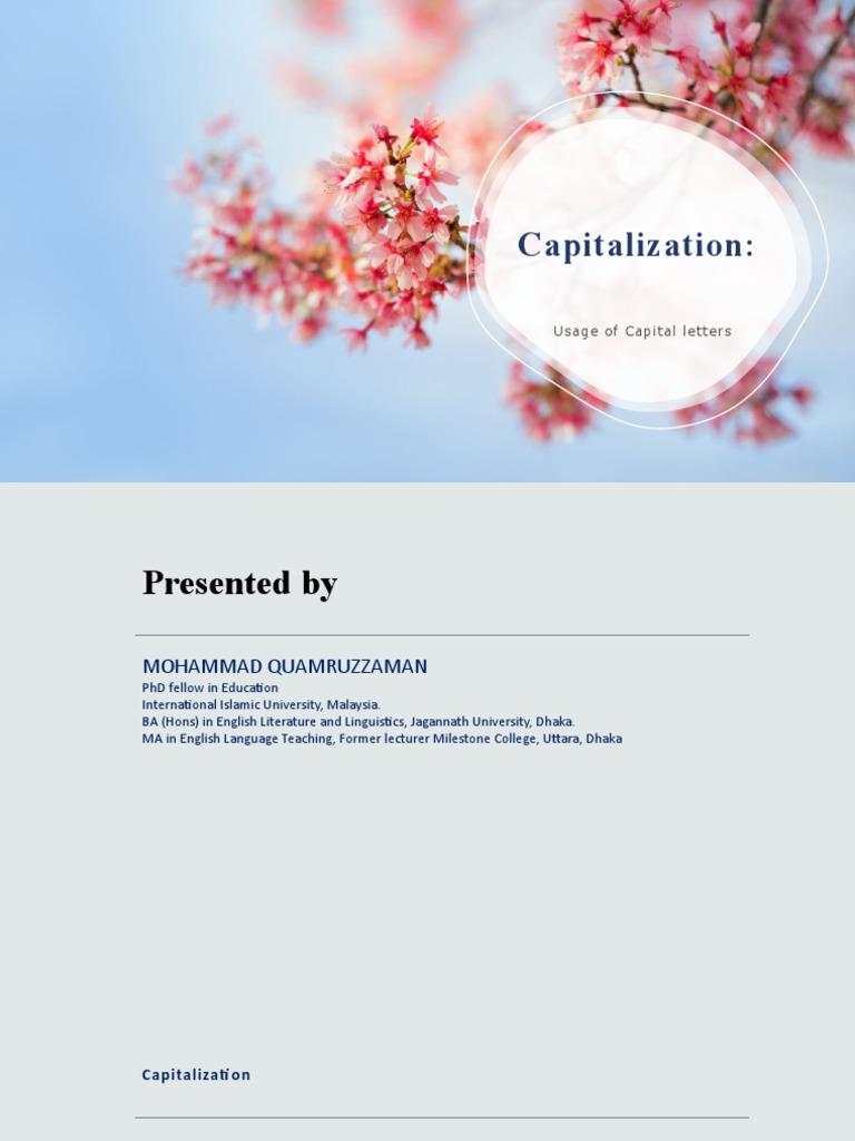 Capitalization:: Usage of Capital Letters | PDF | Cognitive Science ...