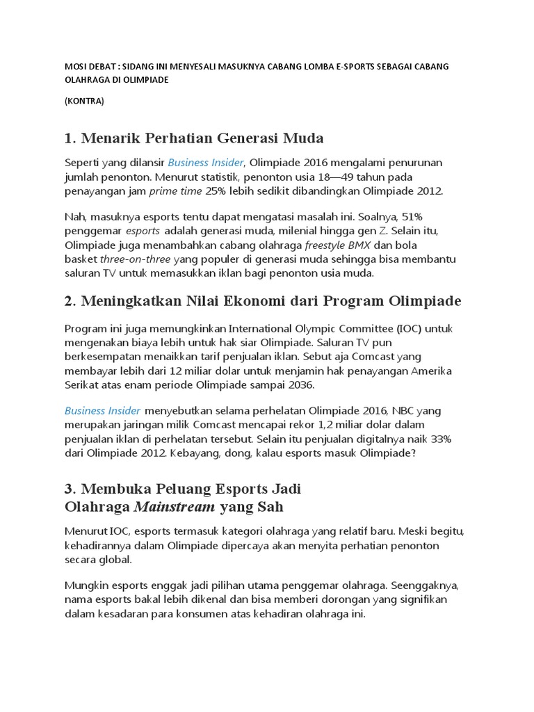 Mosi Debat 2 Kontra | PDF