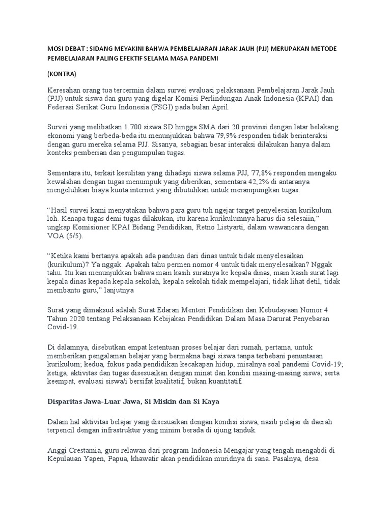 Mosi Debat 1 Kontra | PDF | Kesehatan Holistik