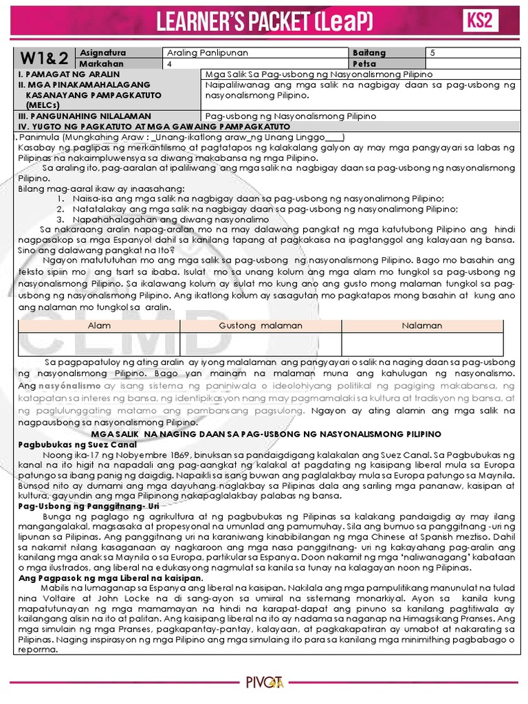 Q4 AP 5 Week 1 2 | PDF