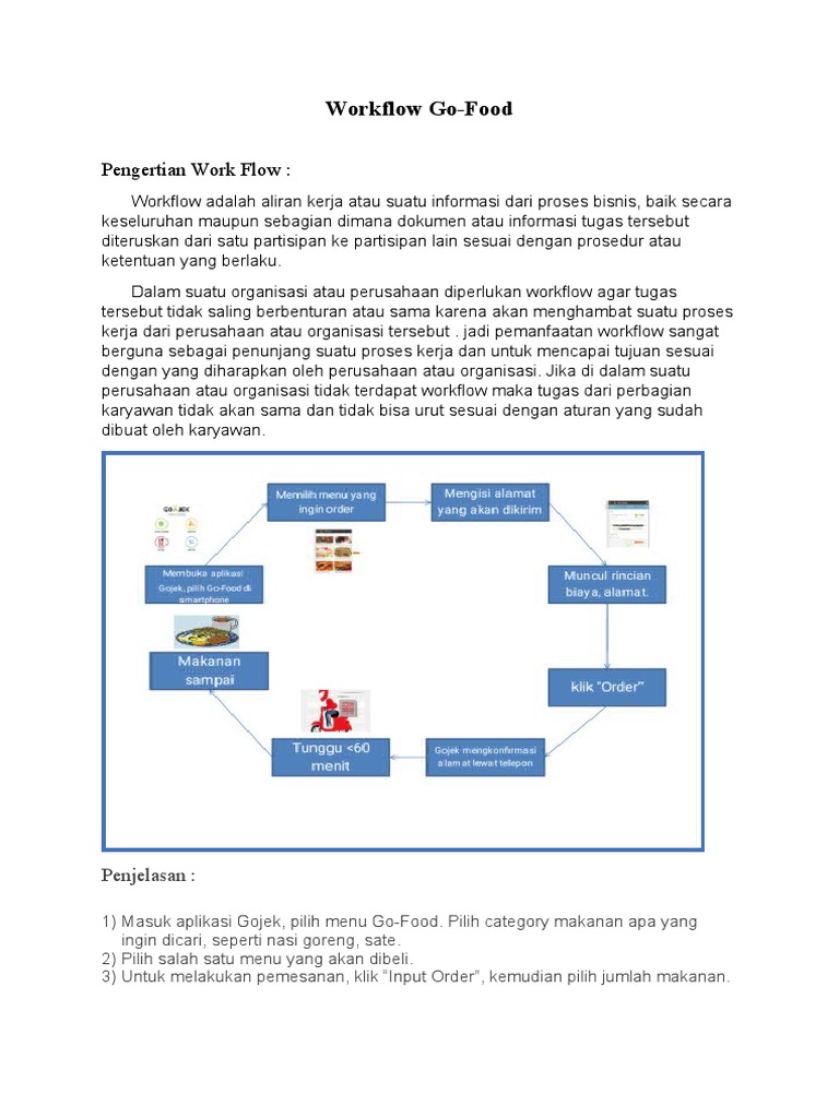 Workflow Pemesanan Go-Food | PDF | Bisnis | Pengelolaan Keuangan & Uang
