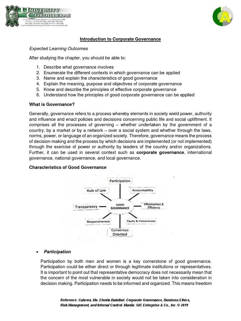 Module I - Introduction To Corporate Governance | PDF | Governance ...