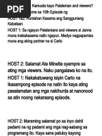 Filipino Program Script | PDF