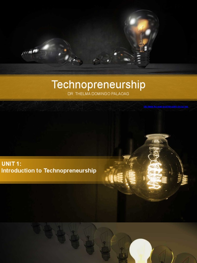 Introduction to Technopreneurship | PDF | Entrepreneurship | Innovation