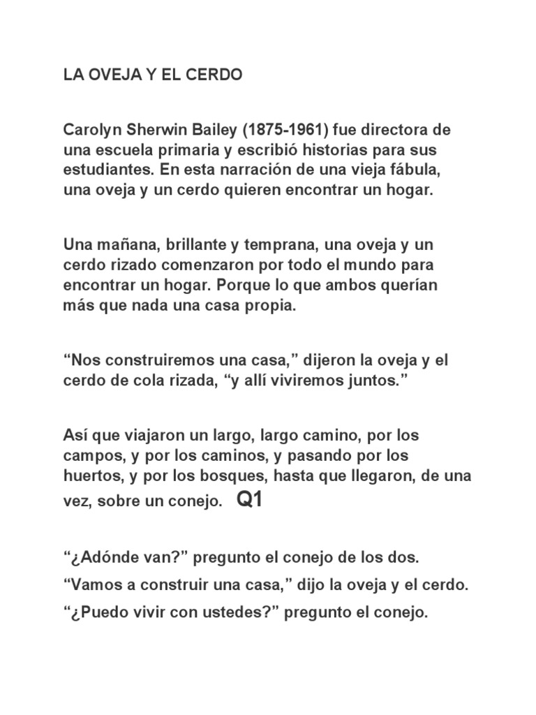 La Oveja Y El Cerdo Pdf