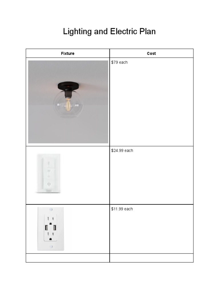 Light Fixture Plan | PDF