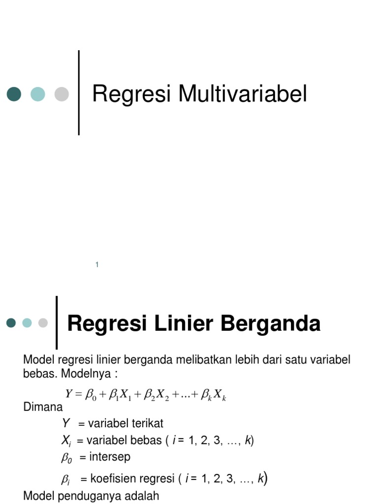 PAM-Regresi Multivariabel | PDF | Metode & Bahan Ajar