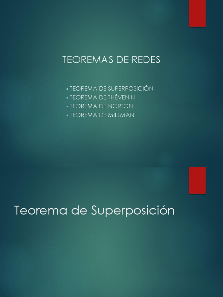 Teoremas de Redes (PARA ALUMNOS) | PDF | Electrónica | Electromagnetismo