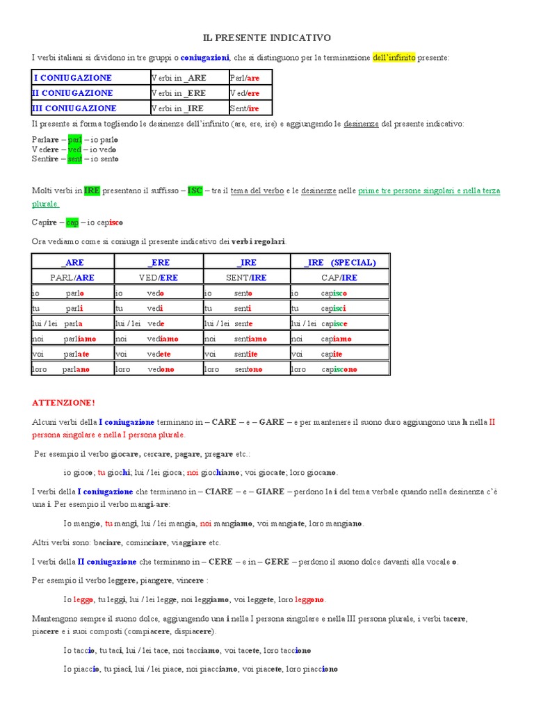 B2 Ficha 2 IL PRESENTE INDICATIVO | PDF