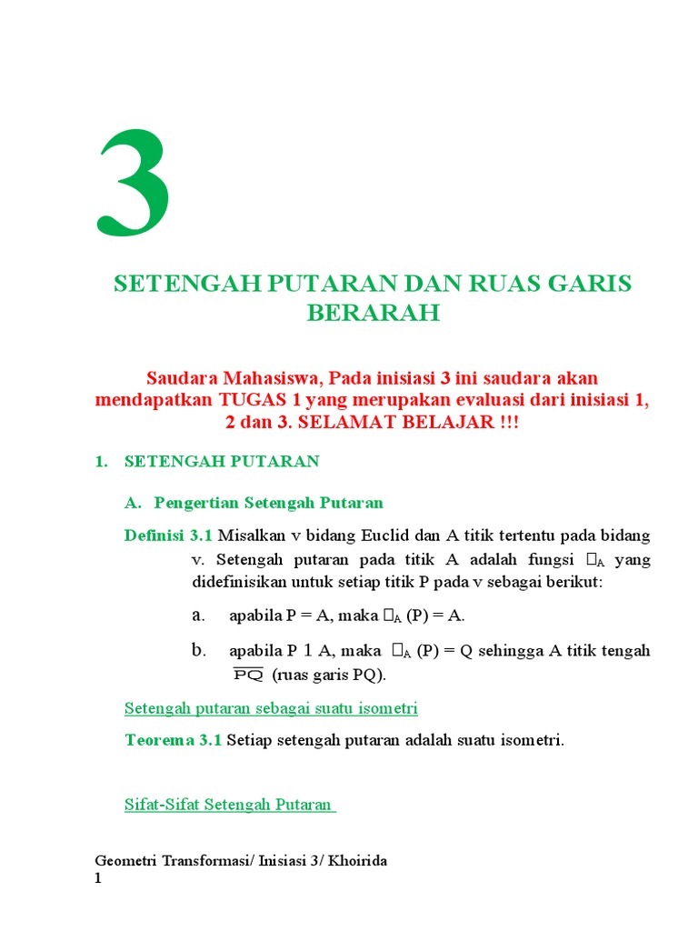 Setengah Putaran dan Ruas Garis Berarah | PDF