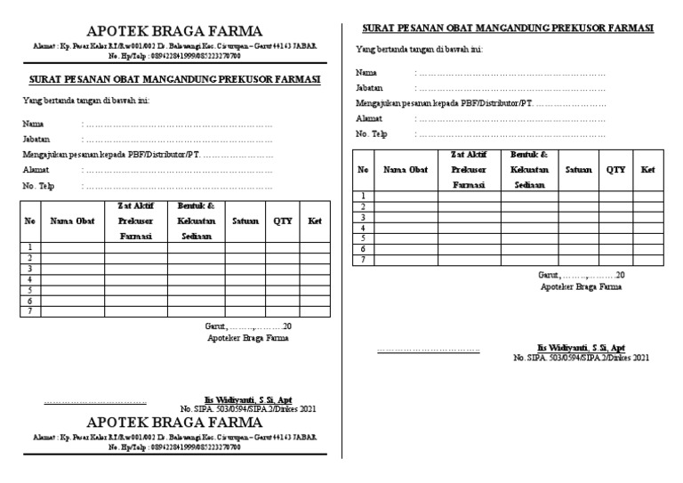 APOTEK BRAGA FARMA Obat Obat Tertentu | PDF