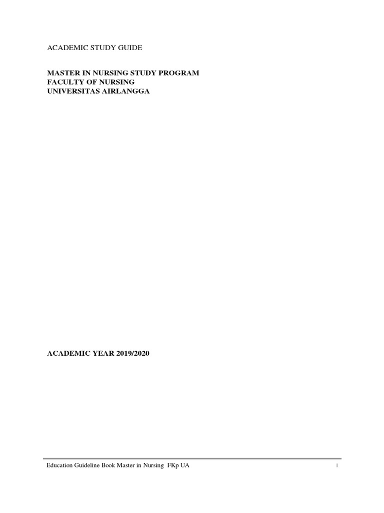 Academic Study Guides - Master in Nursing | PDF | Nursing | Thesis