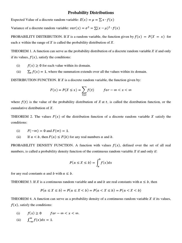 Statistics Sheet III (Probability Distributions) | PDF | Probability ...