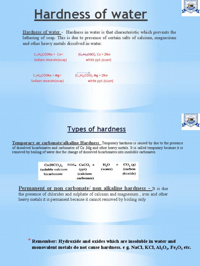 Understanding Water Hardness Types | PDF | Magnesium | Chemical Compounds