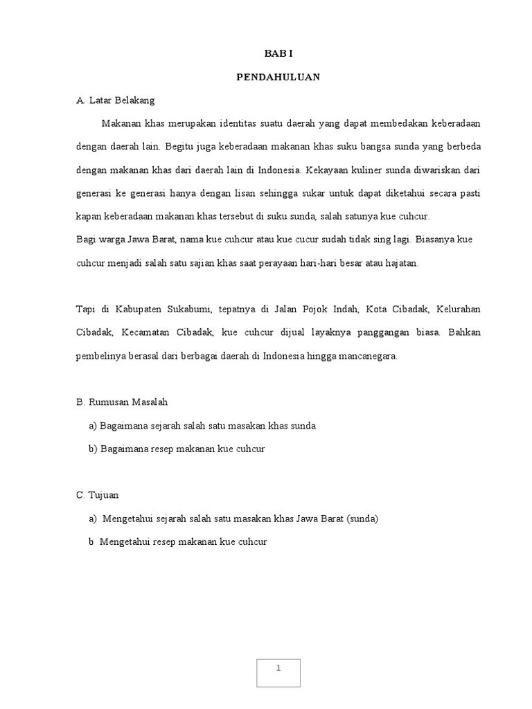 Sejarah dan Resep Kue Cucur Sunda | PDF