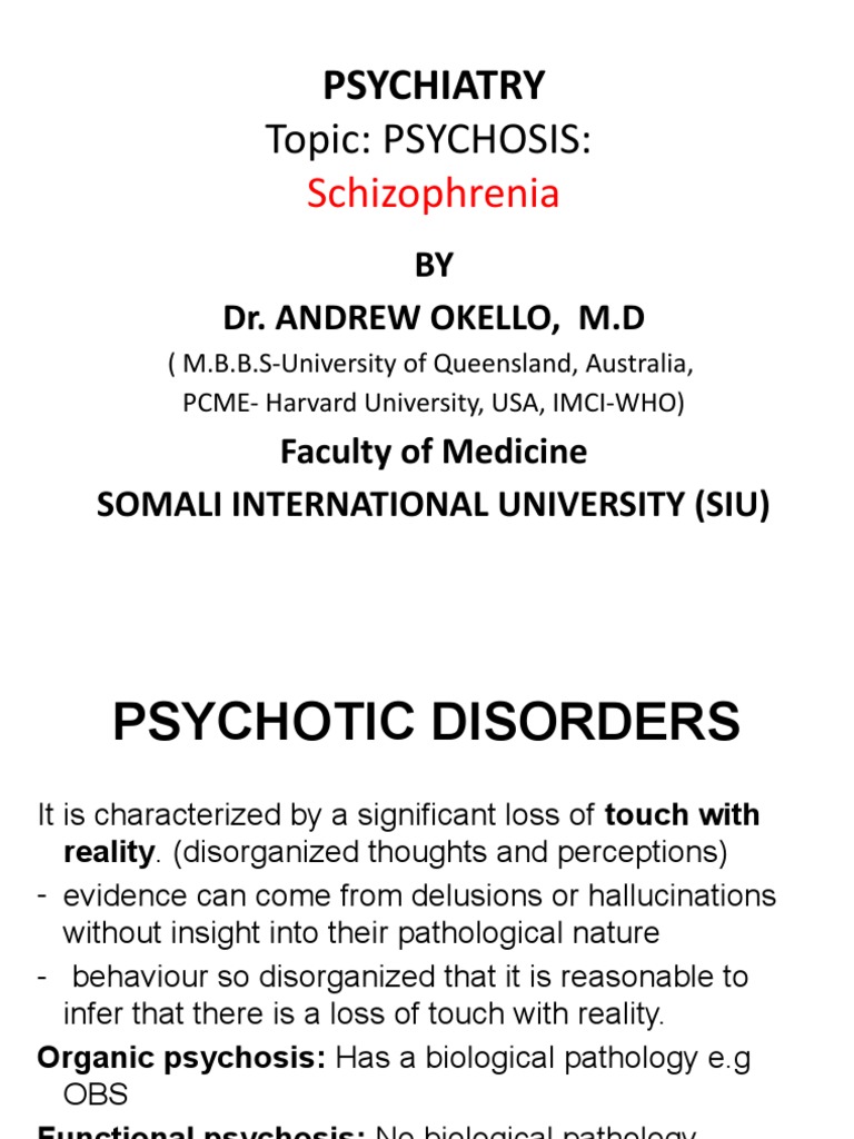 Psychosis-Schizophrenia | PDF | Schizophrenia | Psychosis