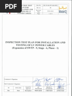 Inspection and Test Plan (Itp) For Electrical | PDF | Specification ...