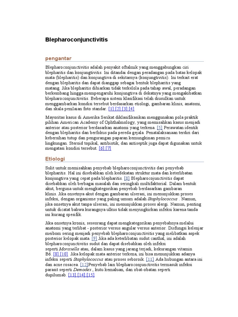 Blepharoconjunctivitis | PDF