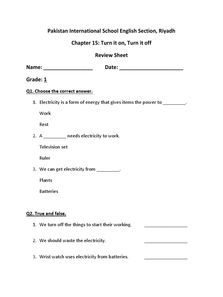 Pakistan International School English Section, Riyadh Chapter 15: Turn ...