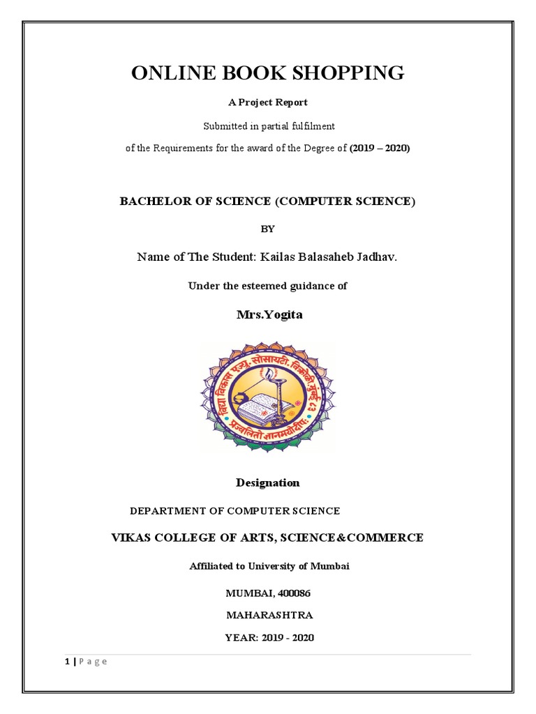 Analysis of an Online Book Shopping Project Report | PDF | Online ...
