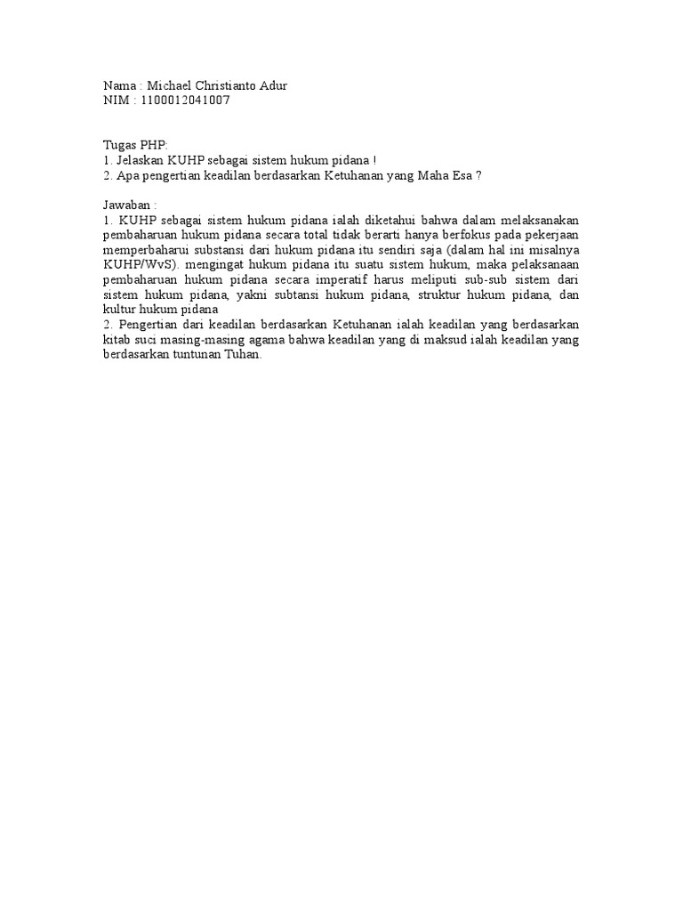 Michael Christianto Adur | PDF | Ilmu Sosial | Filsafat