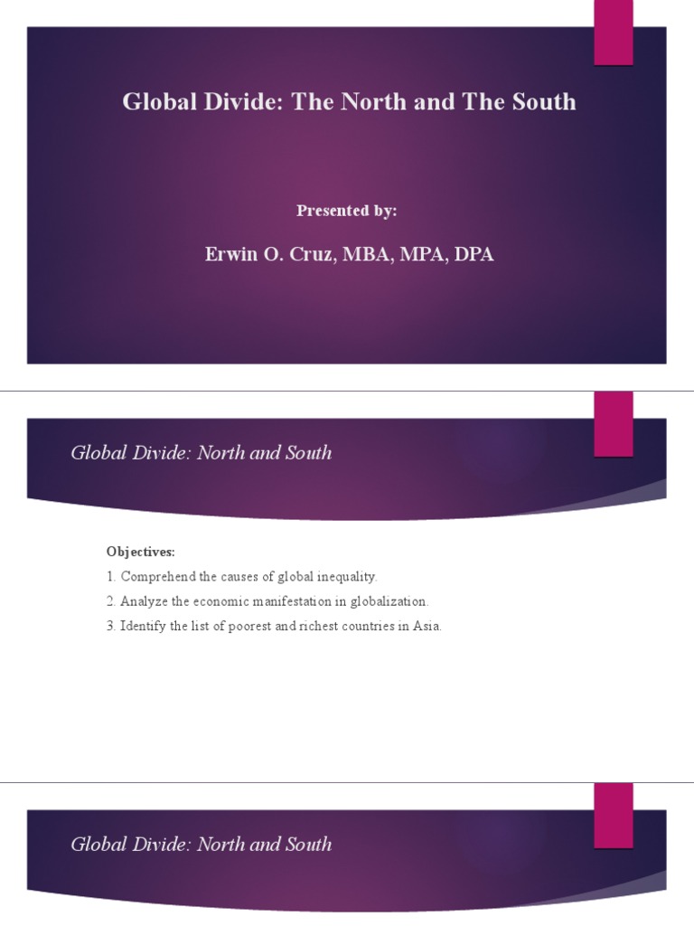 Global Divide North and South | PDF | North–South Divide | Developing ...