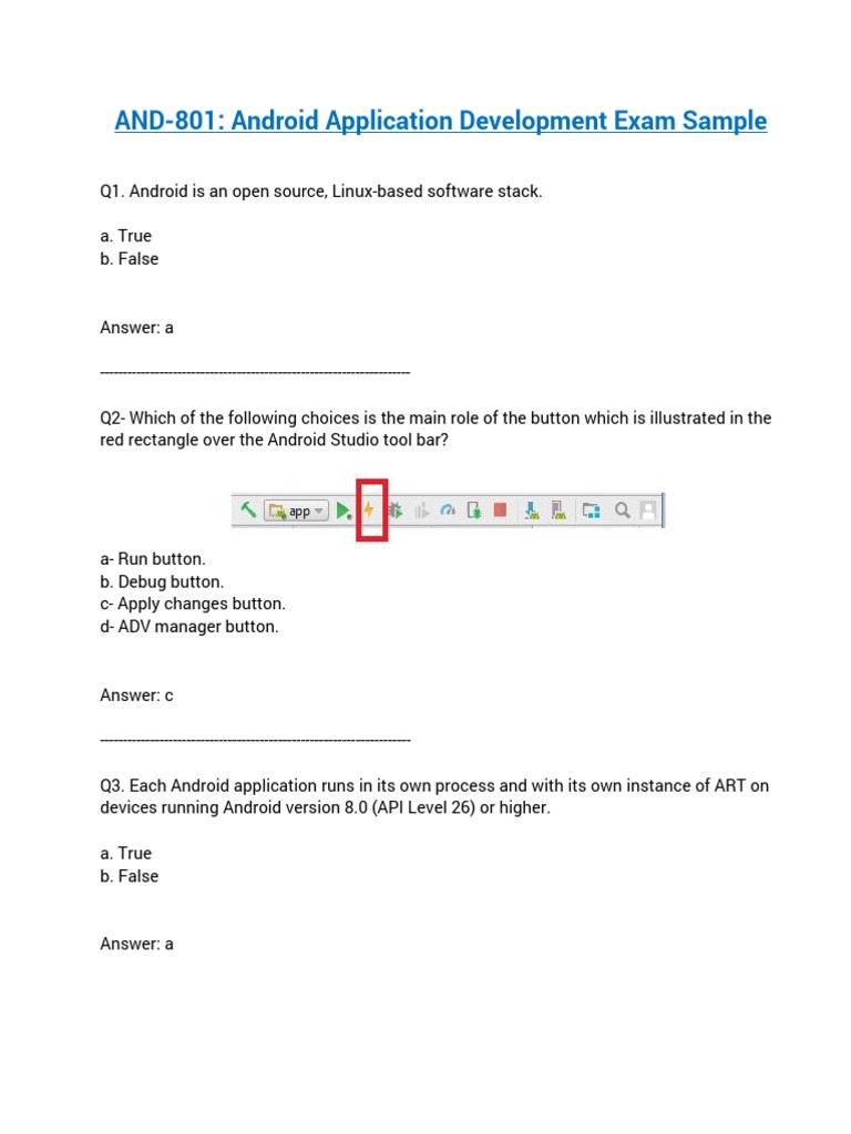 Android MCQs | PDF | Android (Operating System) | Html Element