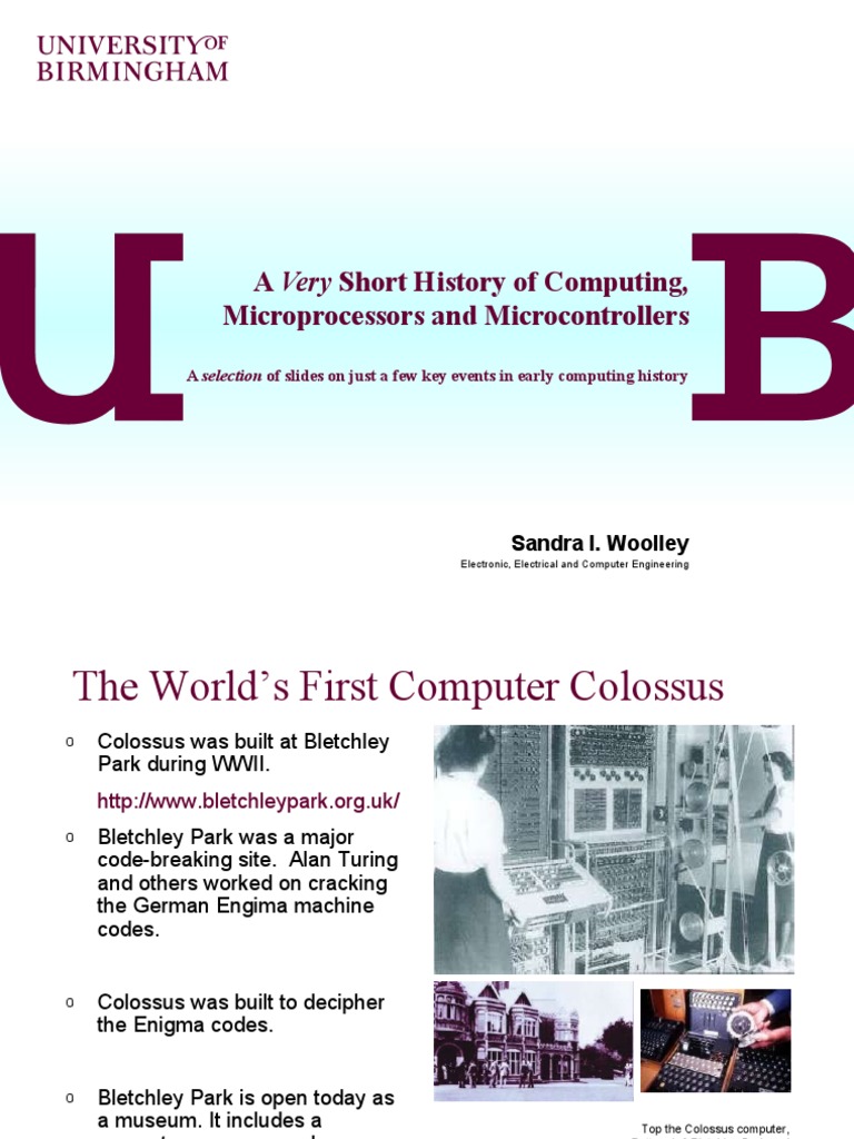 A Very Short History of Computing, Microprocessors and Microcontrollers ...