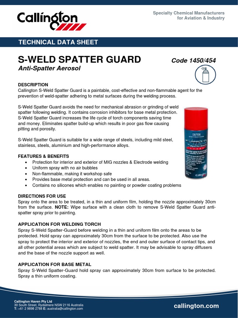 A Non-Flammable Aerosol Coating for Preventing Weld Spatter Adhesion ...