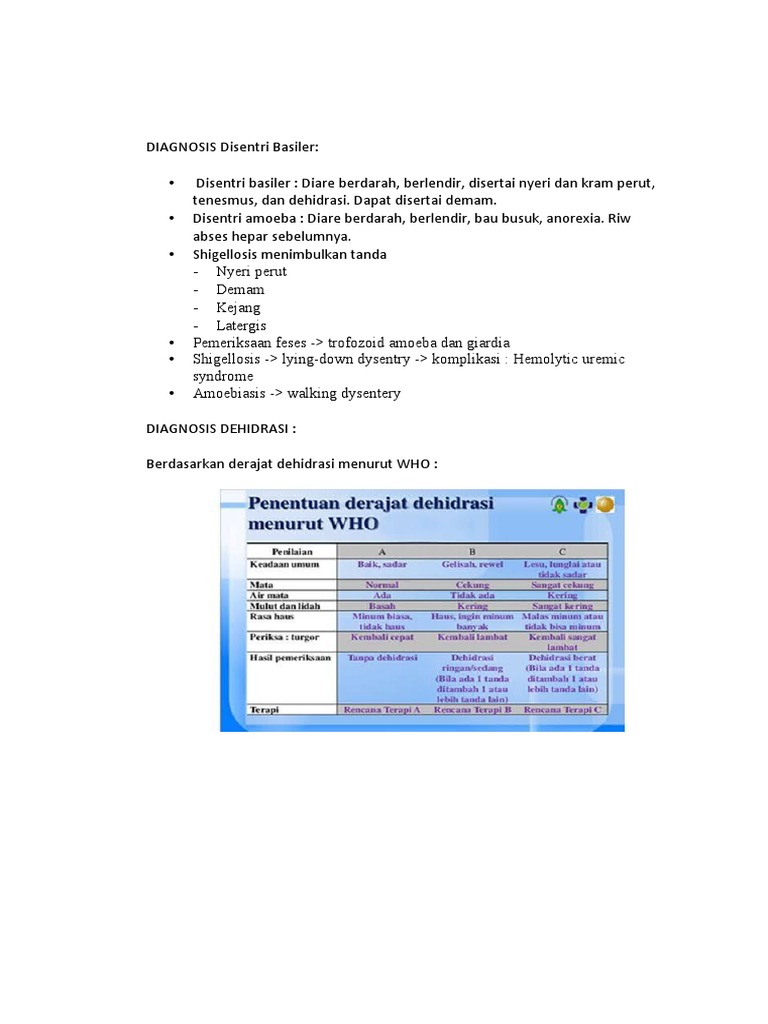 Diagnosis Disentri Basiler Dan Dehisrasi | PDF