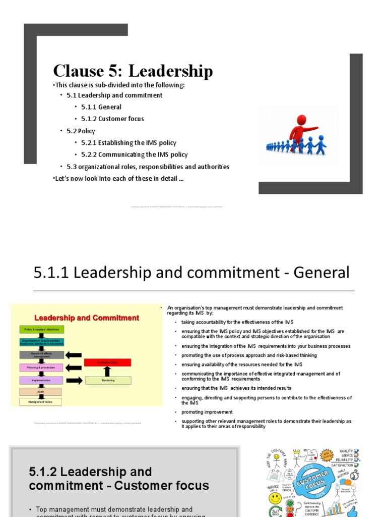 Clause 5 Leadership | PDF | Leadership | Policy