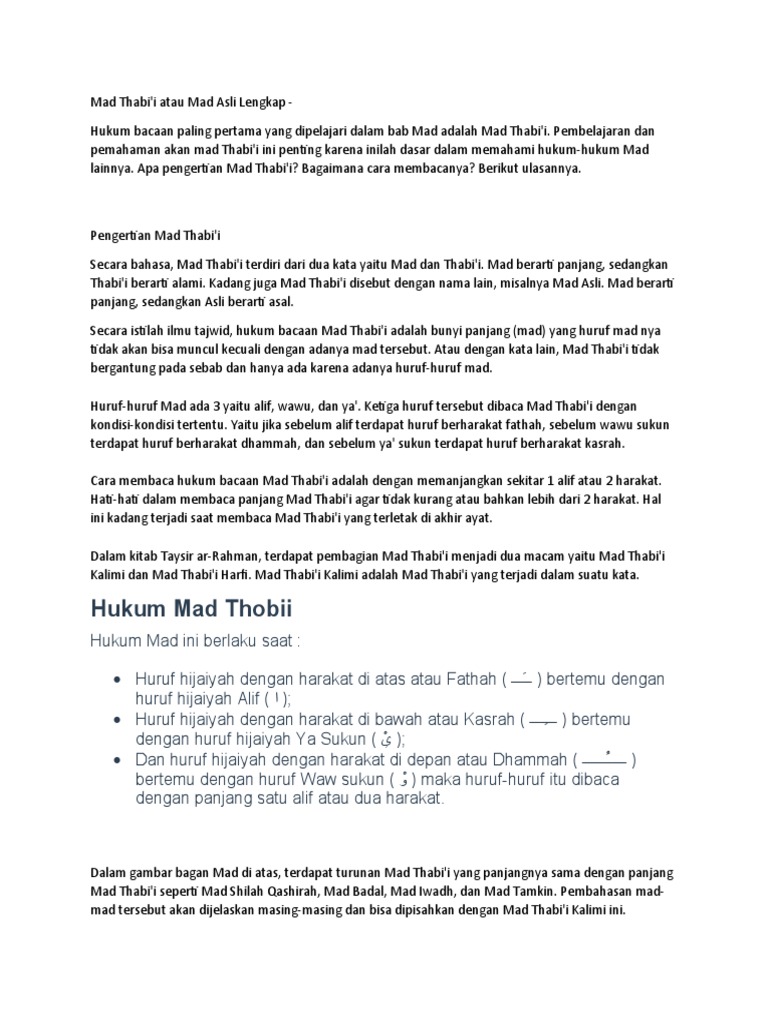 Mad Thabi'i | PDF | Puisi