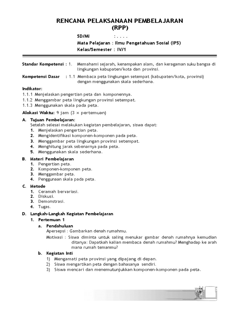 RPP IPS 4 SD P65-Dikonversi | PDF | Karier & Perkembangan | Kajian Bahasa Asing