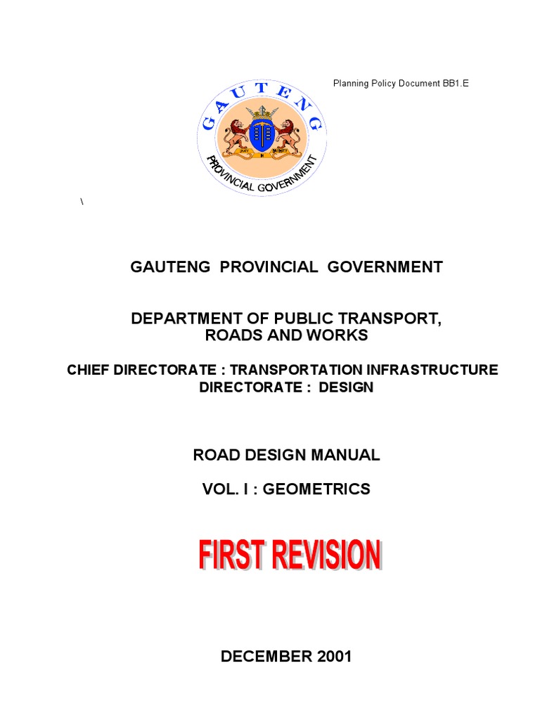 Road Design Manual - GDRT | PDF | Interchange (Road) | Road