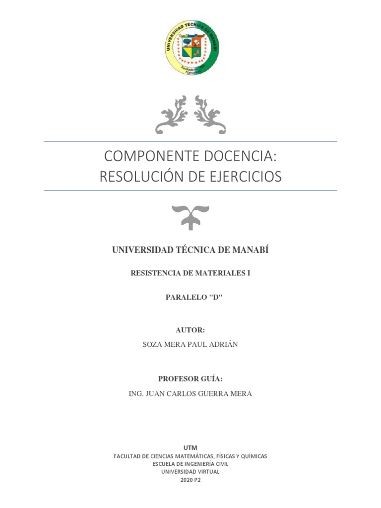 RM D Soza Mera Paul Ejercicios | PDF | Ingeniería de Edificación ...