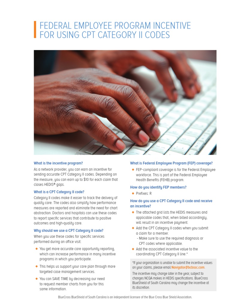 Federal Employee Program Incentive For Using CPT Category Ii Codes