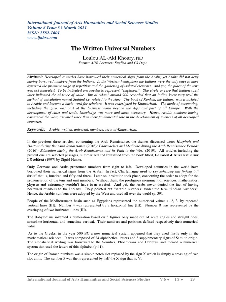 The Written Universal Numbers | PDF | Alphabet | Arithmetic