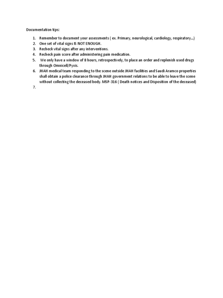 Documentation Tips | PDF