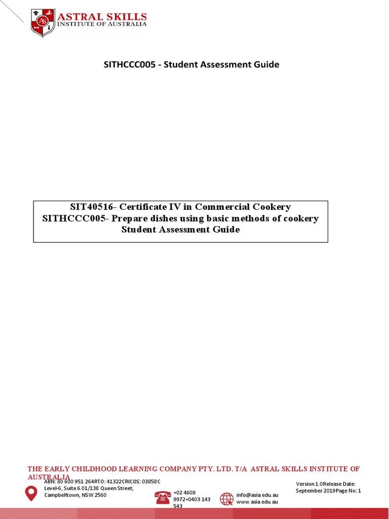 SITHCCC005 Student Guide | PDF | Baking | Foods