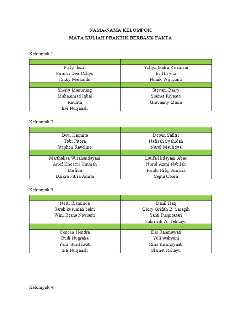 Nama Kelompok | PDF