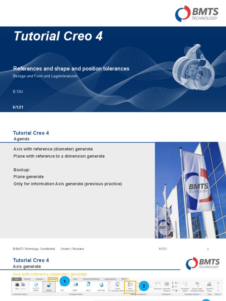 Tutorial Creo 4: References and Shape and Position Tolerances | PDF ...