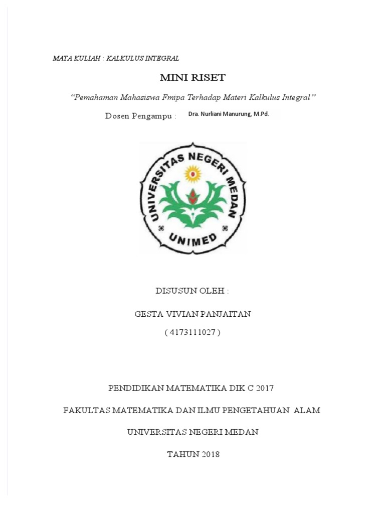 PDF Mini Riset Kalkulus Integraldocx | PDF