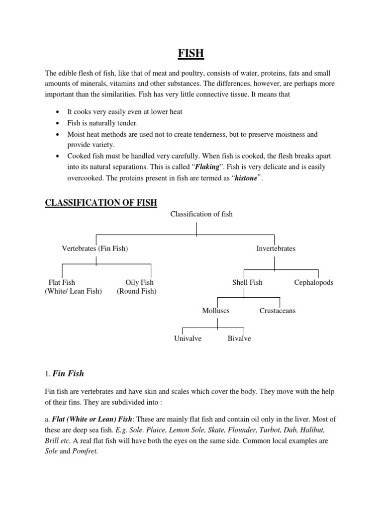 Classification of Fish | PDF | Grilling | Bivalvia